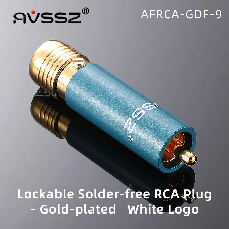 AVSSZ RCA разъем без пайки, золотистый, AFRCA-GDF-9