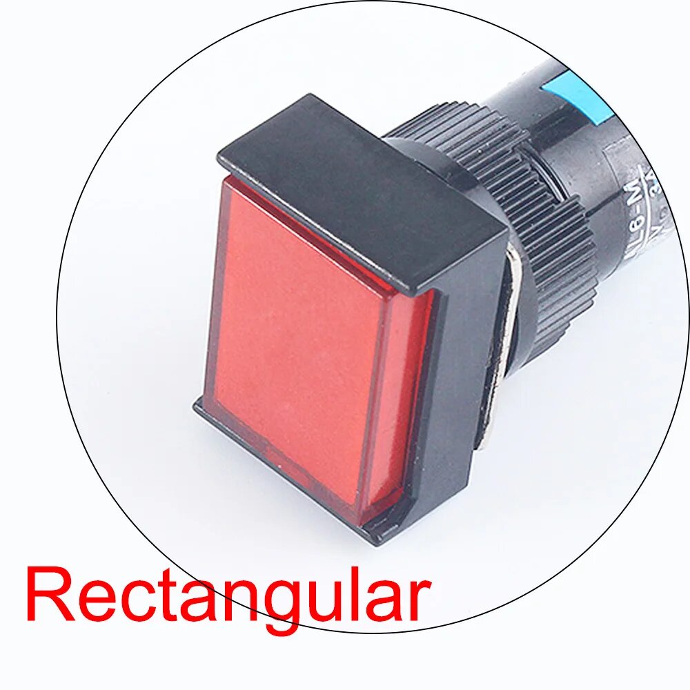 Дмвд Пресс-кнопки с подсветкой 16мм 1NO1NC, C-Red, Momentary, 24 В