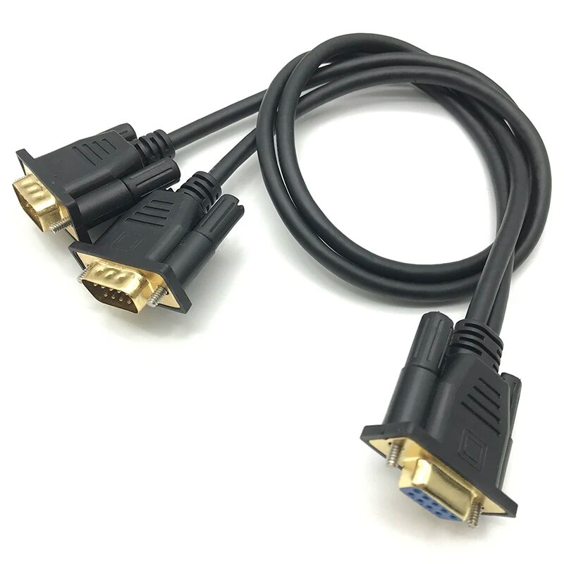 Кабель-разветвитель DB9 папа-2 мама RS232 0,5 м 1m, Female to 2 male