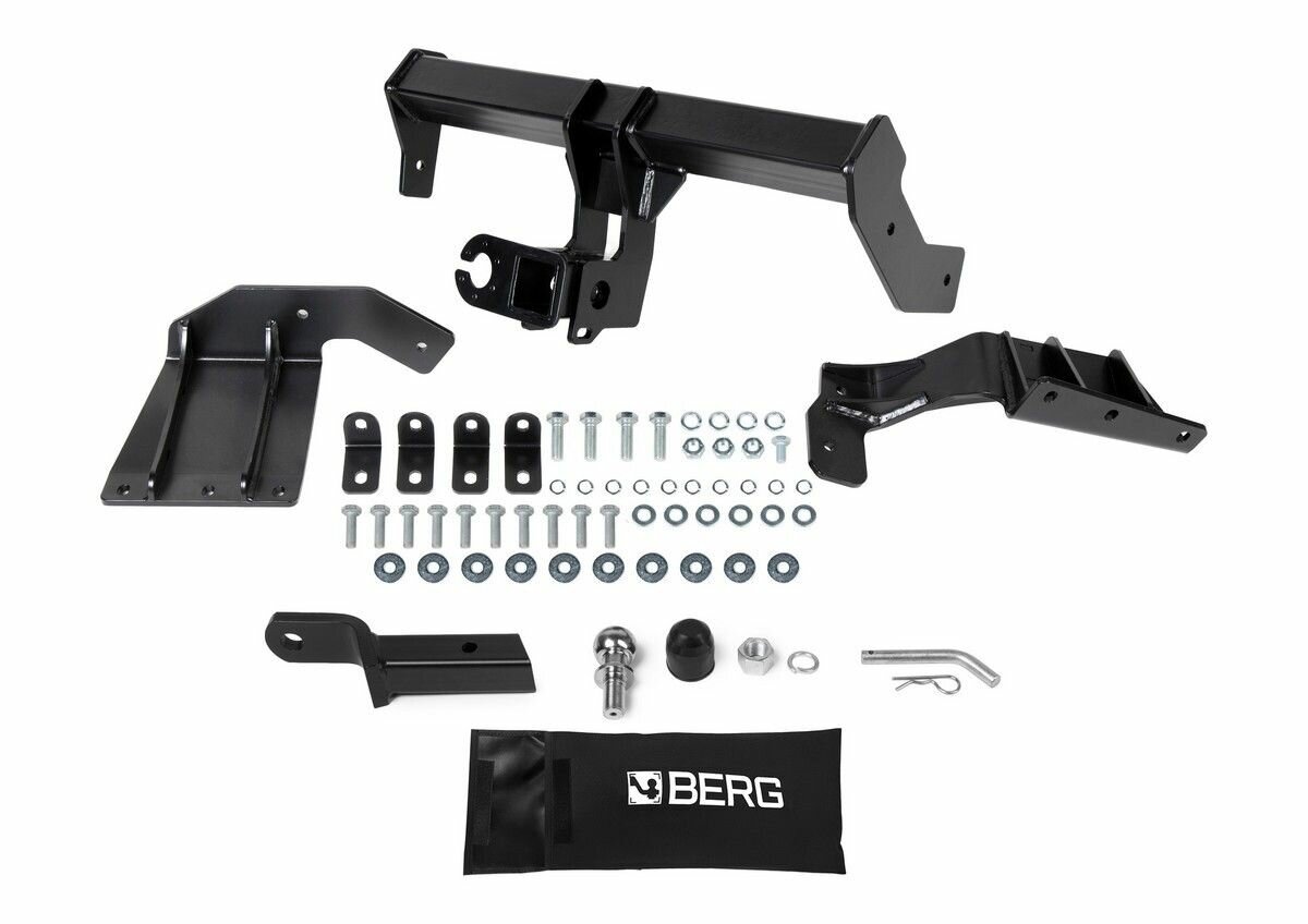 Фаркоп с элект. Smart, под квадрат для Mitsubishi Outlander XL 2005-2012, шар E, 1500/75 кг, F.4012.001, Berg (паспорт, сертификат)