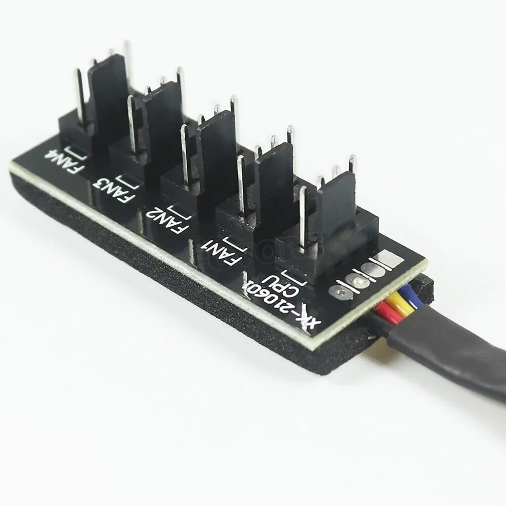 Адаптер разветвителя вентилятора ШИМ от 1 до 5 4-контактный разветвитель Molex TX4 ШИМ-адаптер вентилятора охлаждения процессора Плетеный кабель питания для корпуса компьютера ПК