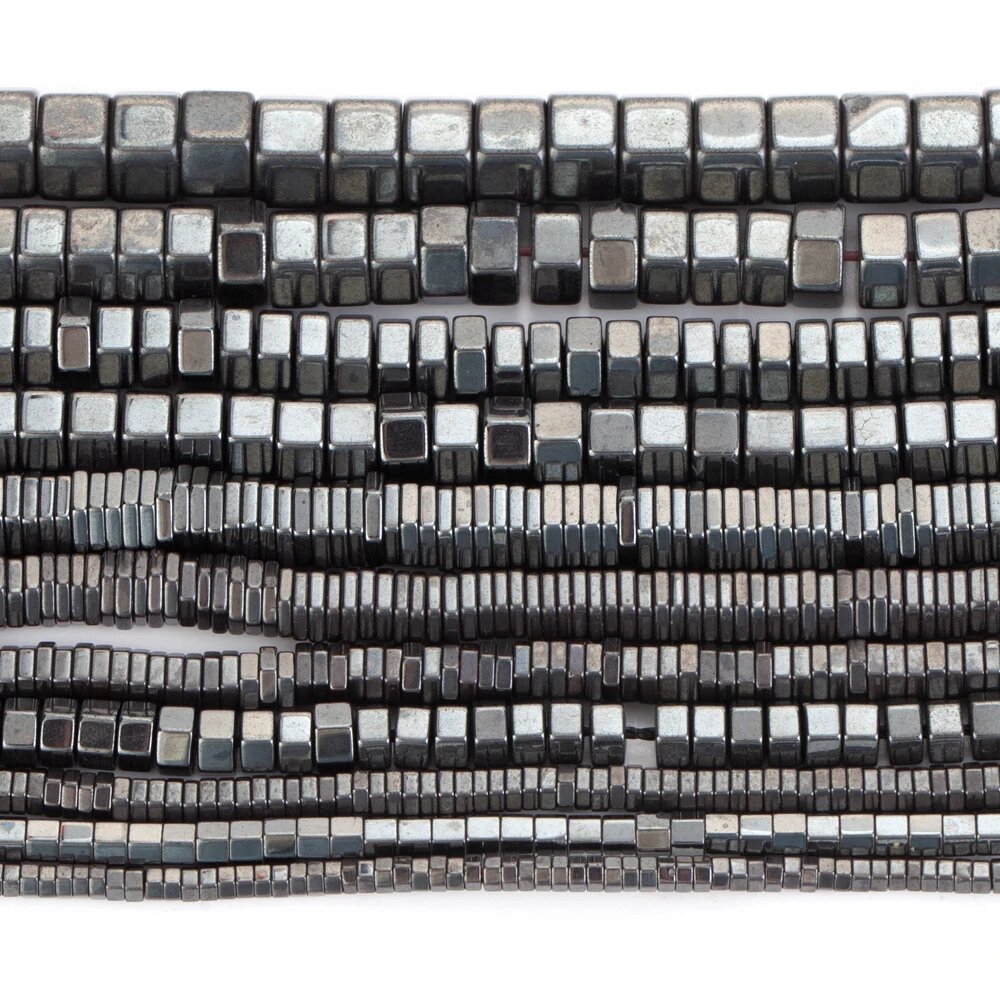 Натуральный камень, черная шестиугольная призма, гематитовые бусины, свободные бусины-разделители для изготовления ювелирных изделий, очаровательный браслет, ожерелье, аксессуары