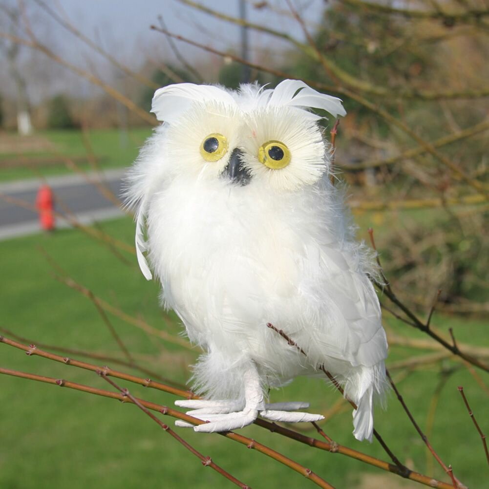 Белая сова для декора