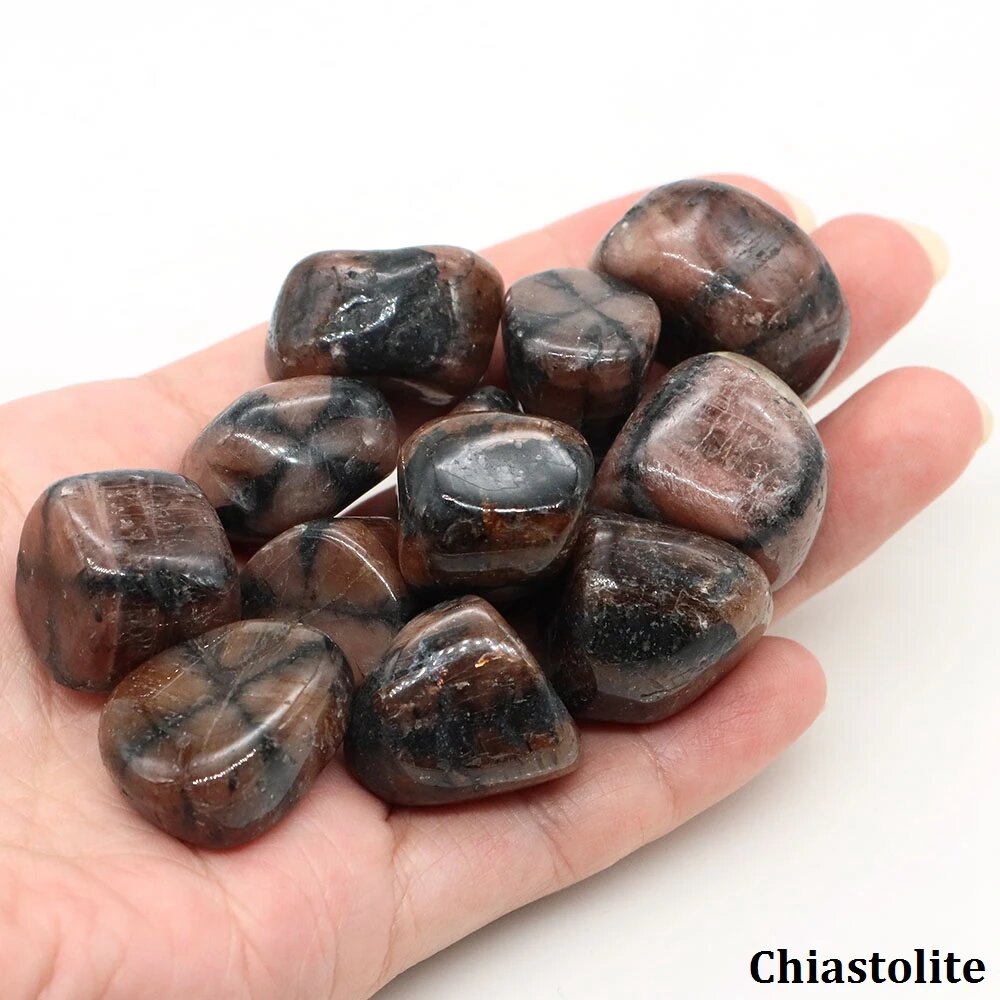 Натуральный гранат, камни, целебные кристаллы, кварц, объемная руда, гравий, 1 pc, Chiastolite