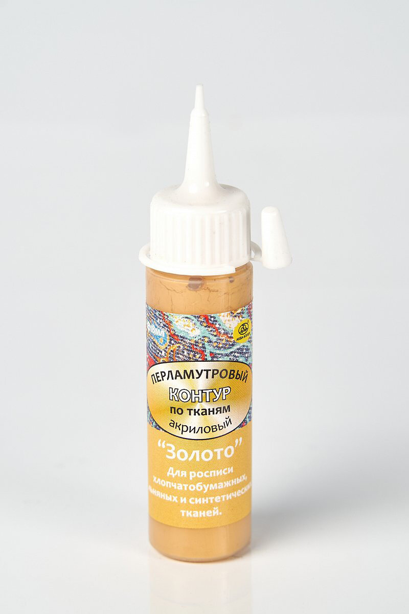 Аква-колор' Акриловый контур по ткани перламутр изумруд 18 мл К3407 для декора и шитья