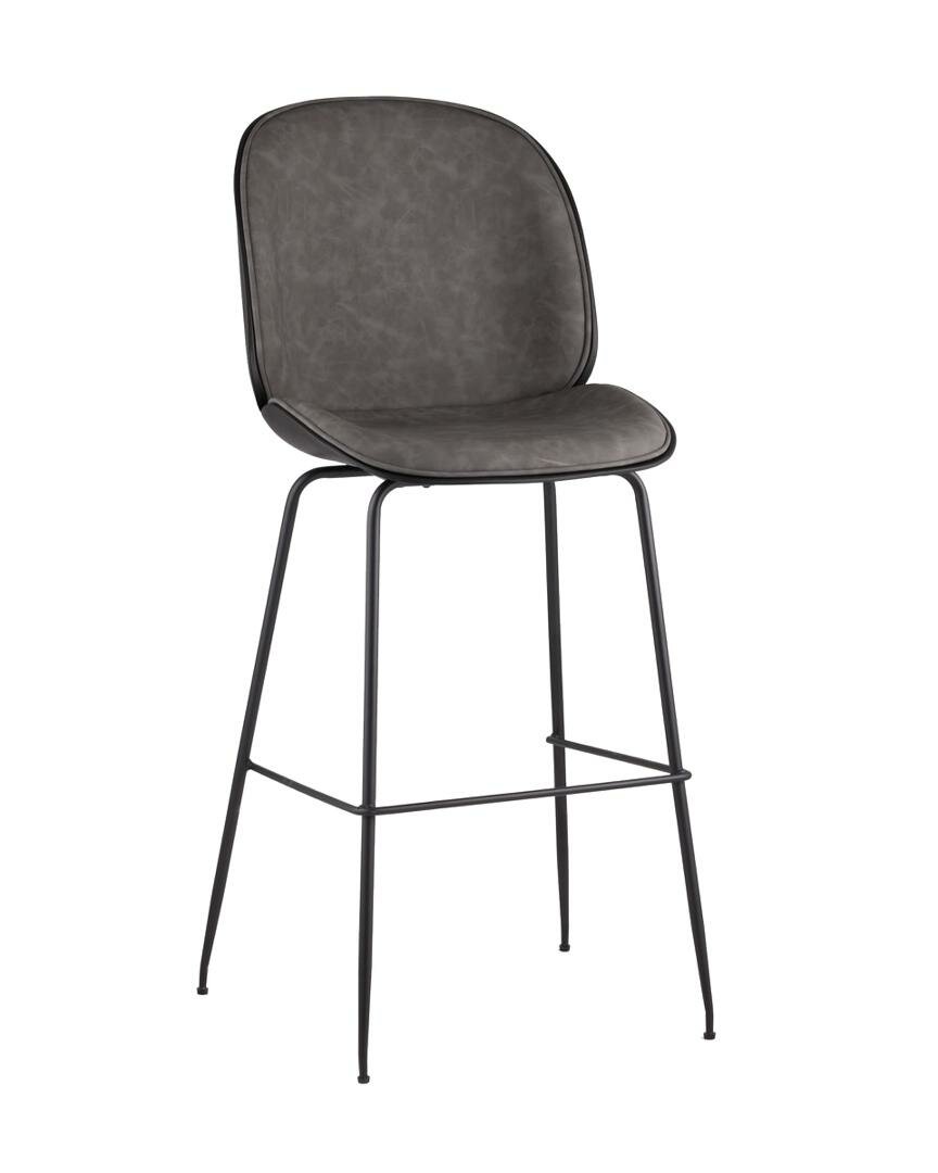 Стул барный Stool Group Стул барный Beetle PU со спинкой серый арт. УТ000001767