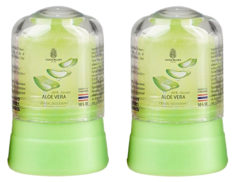Дезодорант Coco Blues, с алое вера, 50 гр, 2 шт.