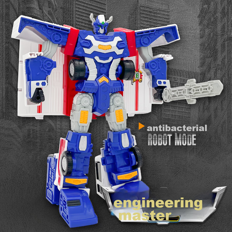 Kafu Cheshen Feitian Zhandui Aircraft Mecha Transformer Car Toy, Boys' Engineering Master, Children's Birthday Gift