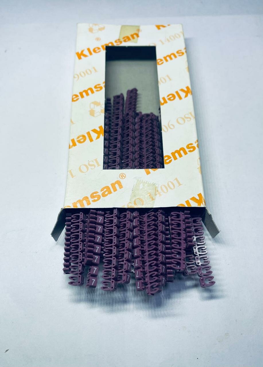 Klemsan Маркировка кабеля KE1 (0,75.1,5 мм. кв.) '7' Уп (500шт) 517007