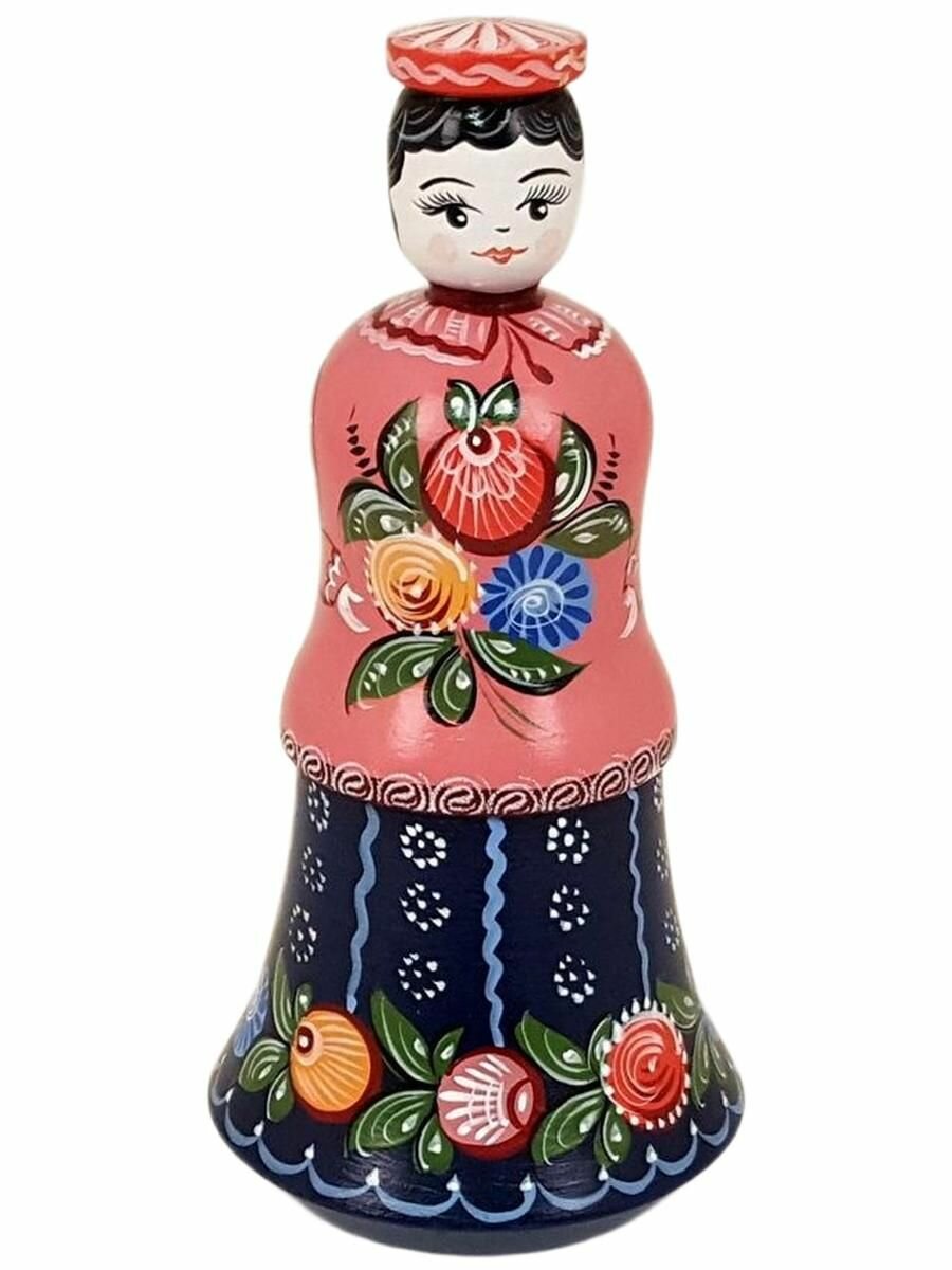 Статуэтка авторская, Городецкая купчиха-6, Городецкая роспись, ручная авторская работа