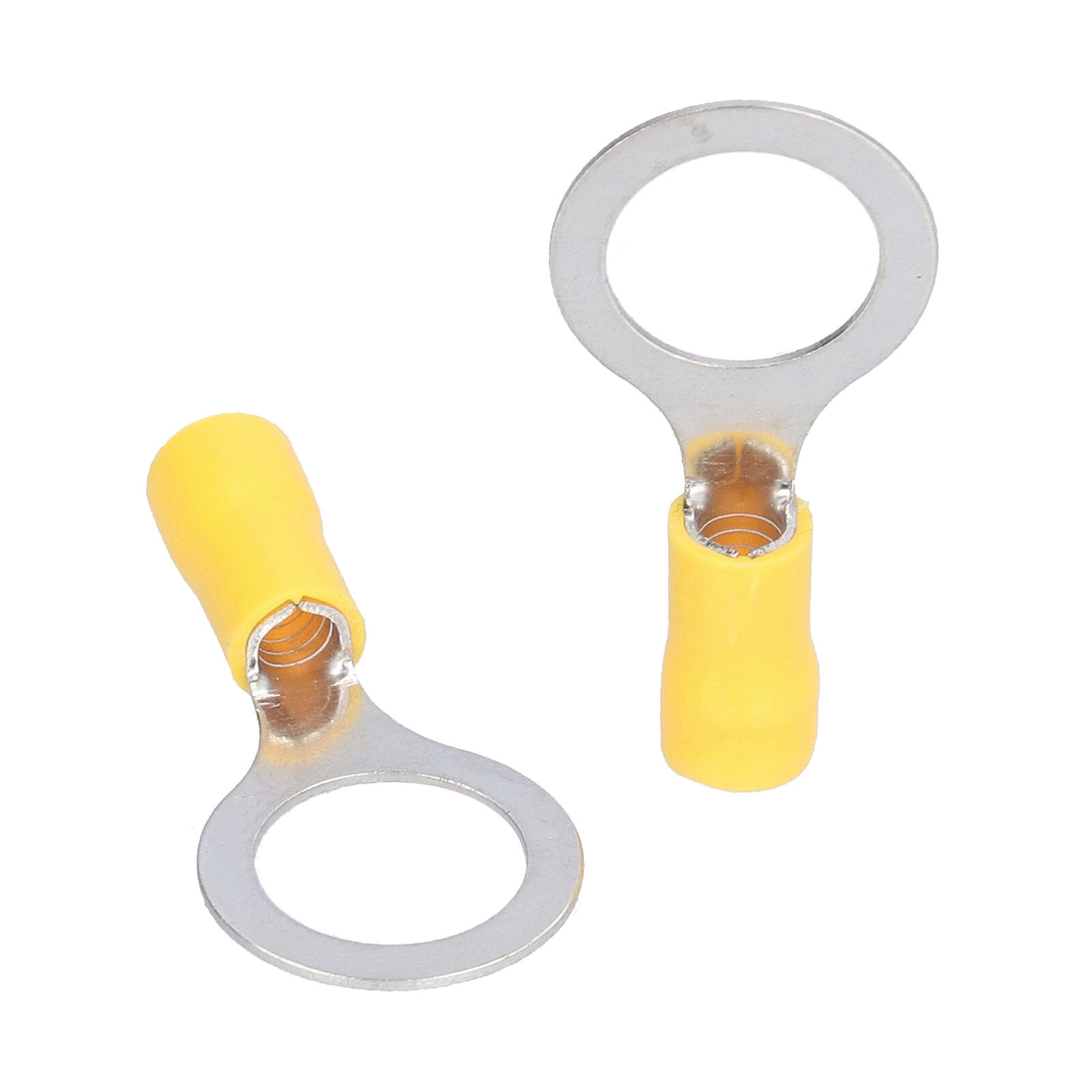 Комплект из 25 кольцевых клемм для электрических проводов и кабелей, обжимной соединитель RV5-12, желтый.