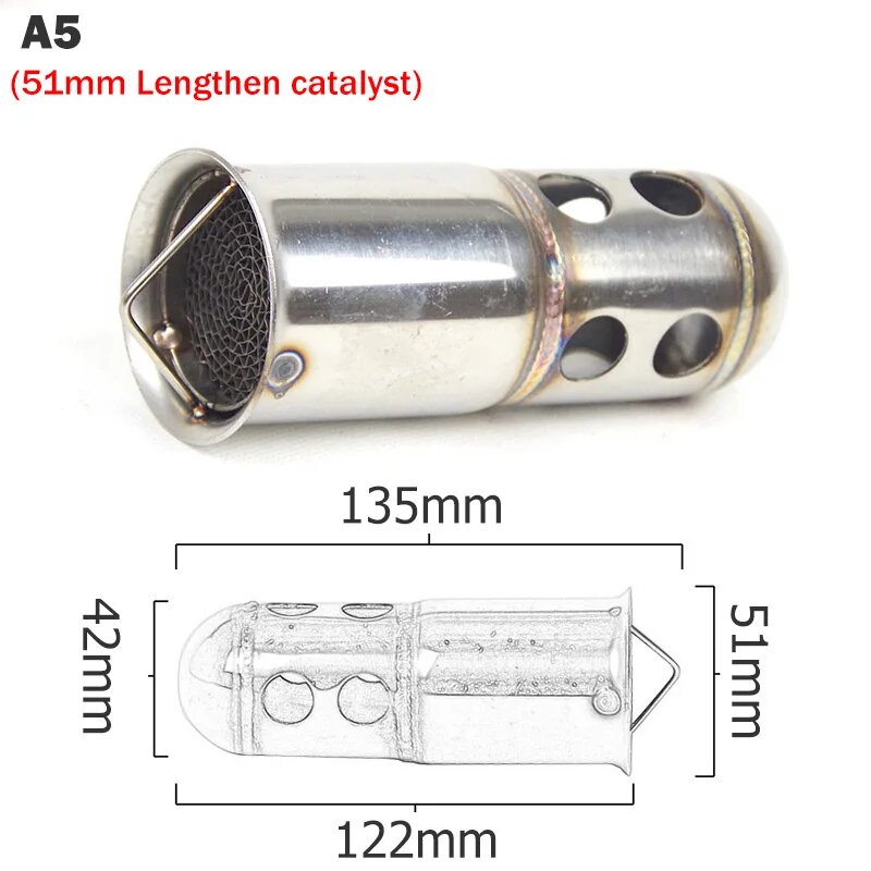 Глушитель катализатор A5 51mm Ext