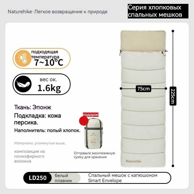 Naturehike Конверт хлопчатобумажный спальный мешок CNK2300SD016