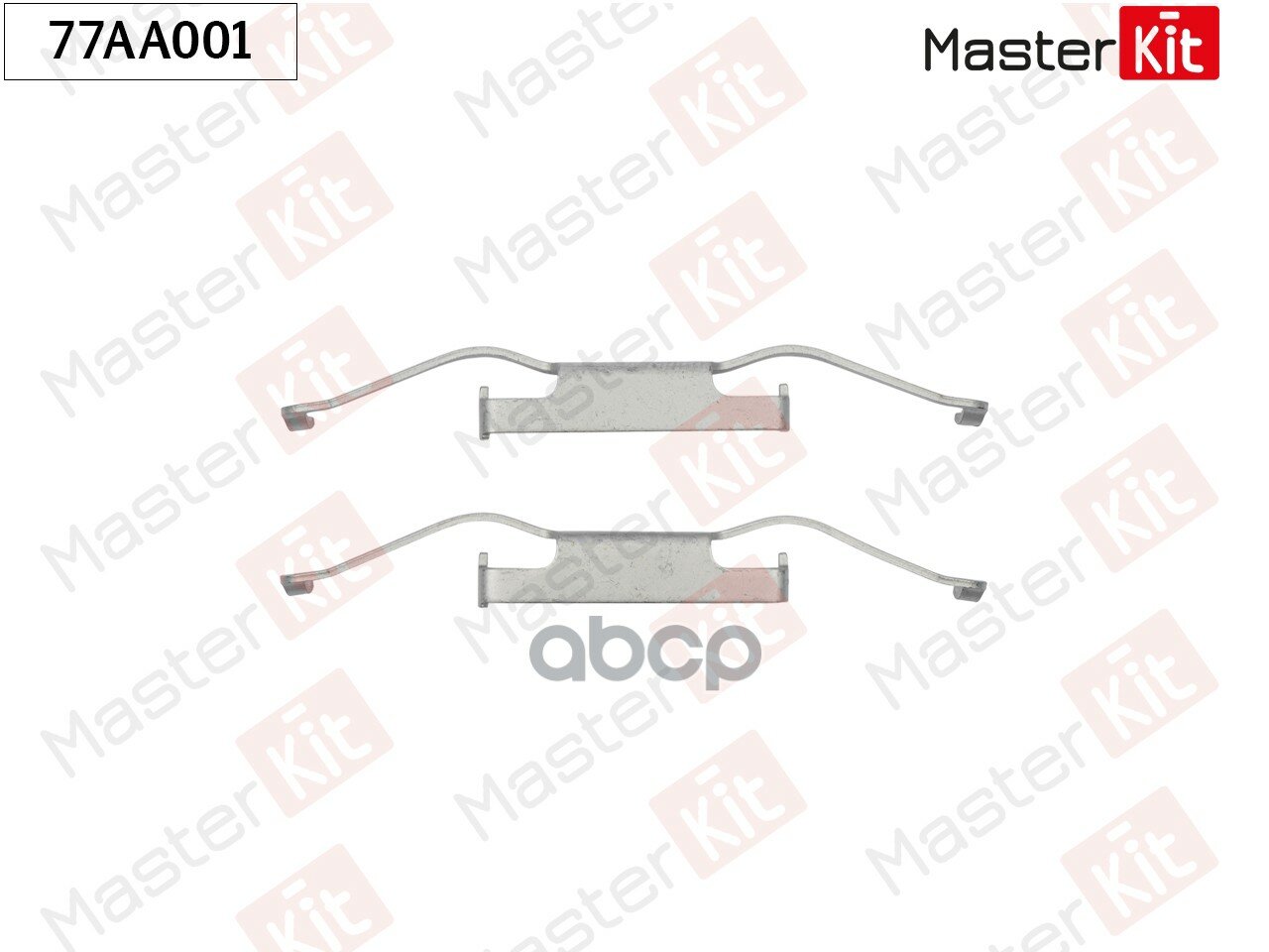Комлект становочный тормозных колодок Fiat Doblo(263_) 9-, Opel Combo(X12) -12 MasterKit арт. 77AA001