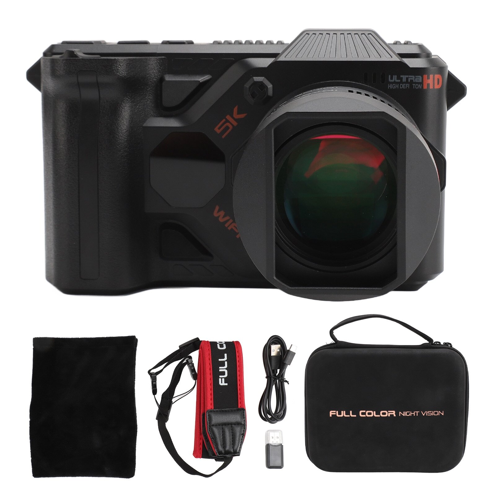 5K 50MP Digital Camera 4,0 -дюймовый экран 50x цифровой Zoom 4800mah 5G Wi -Fi Инфракрасное ночное видение 16: 9 Видео камера путешествия.