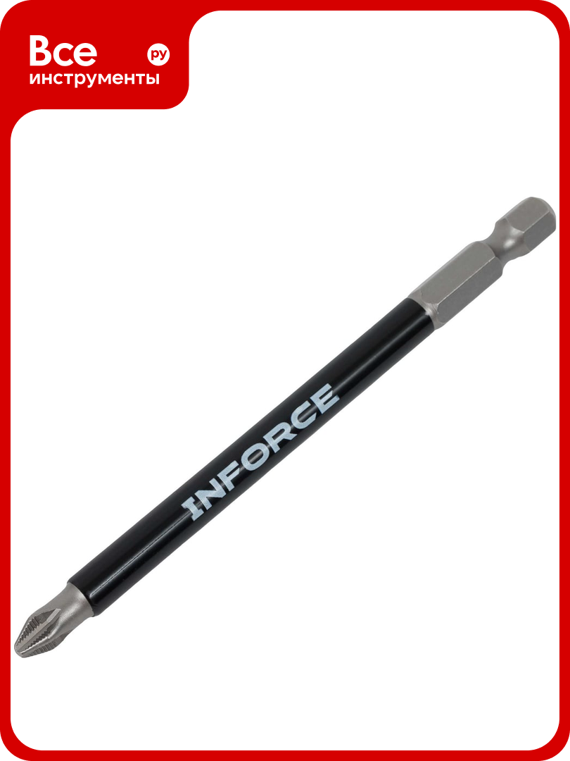 Биты, PH2, 100 мм, 10 шт Inforce 11-01-370, с различными видами крепежа