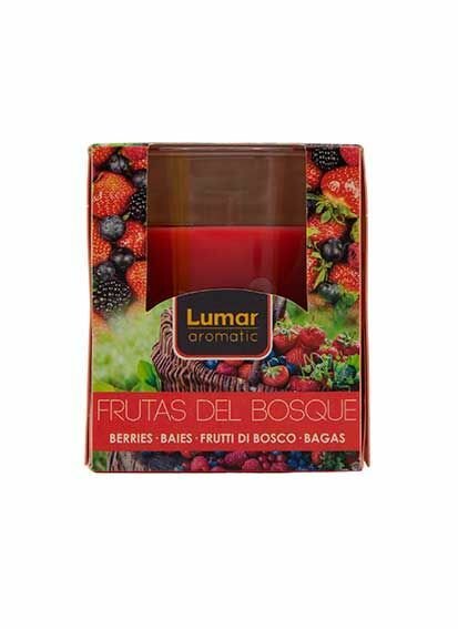 Свеча ароматическая LUMAR Ягоды, в стакане, красная, 125 г