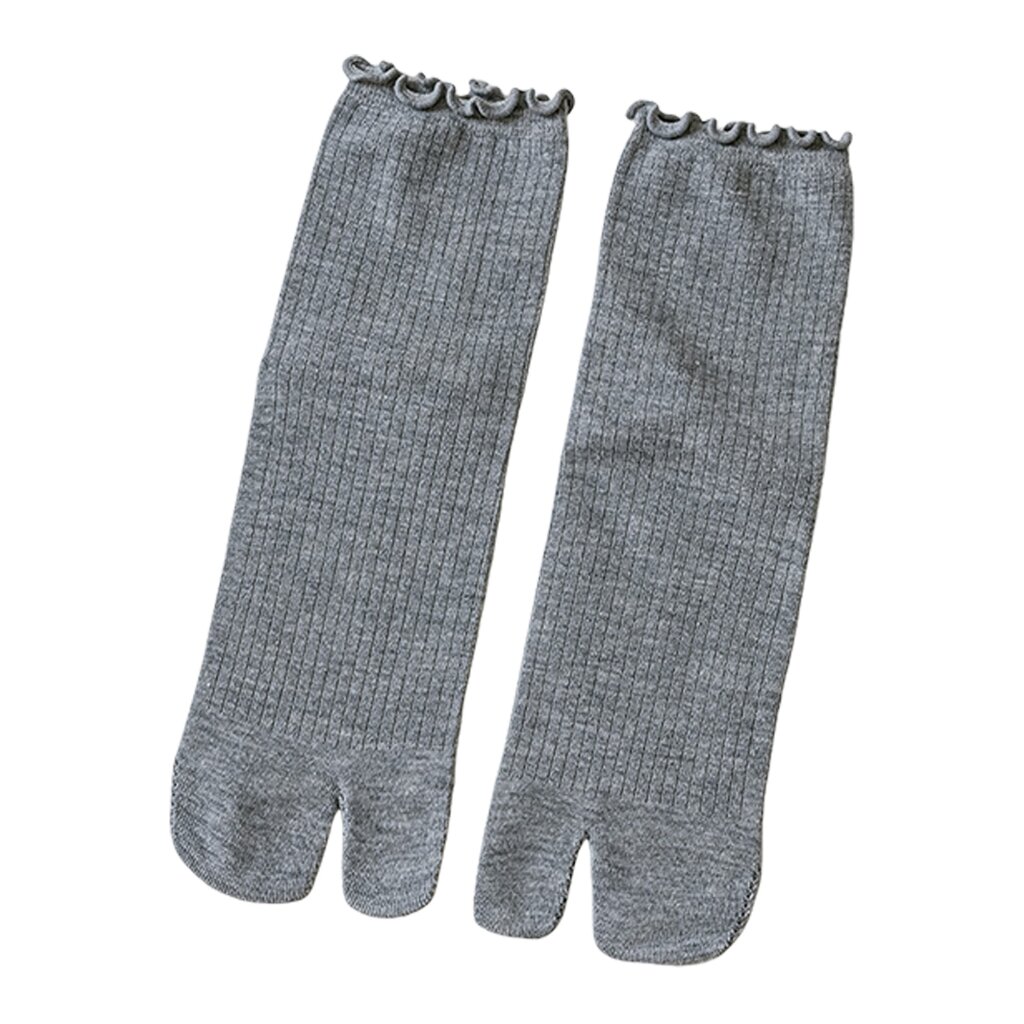 Носки для экипажа с рюшами и оборками, носки-сандалии, Носки с разрезом на два пальца, Японские носки Tabis