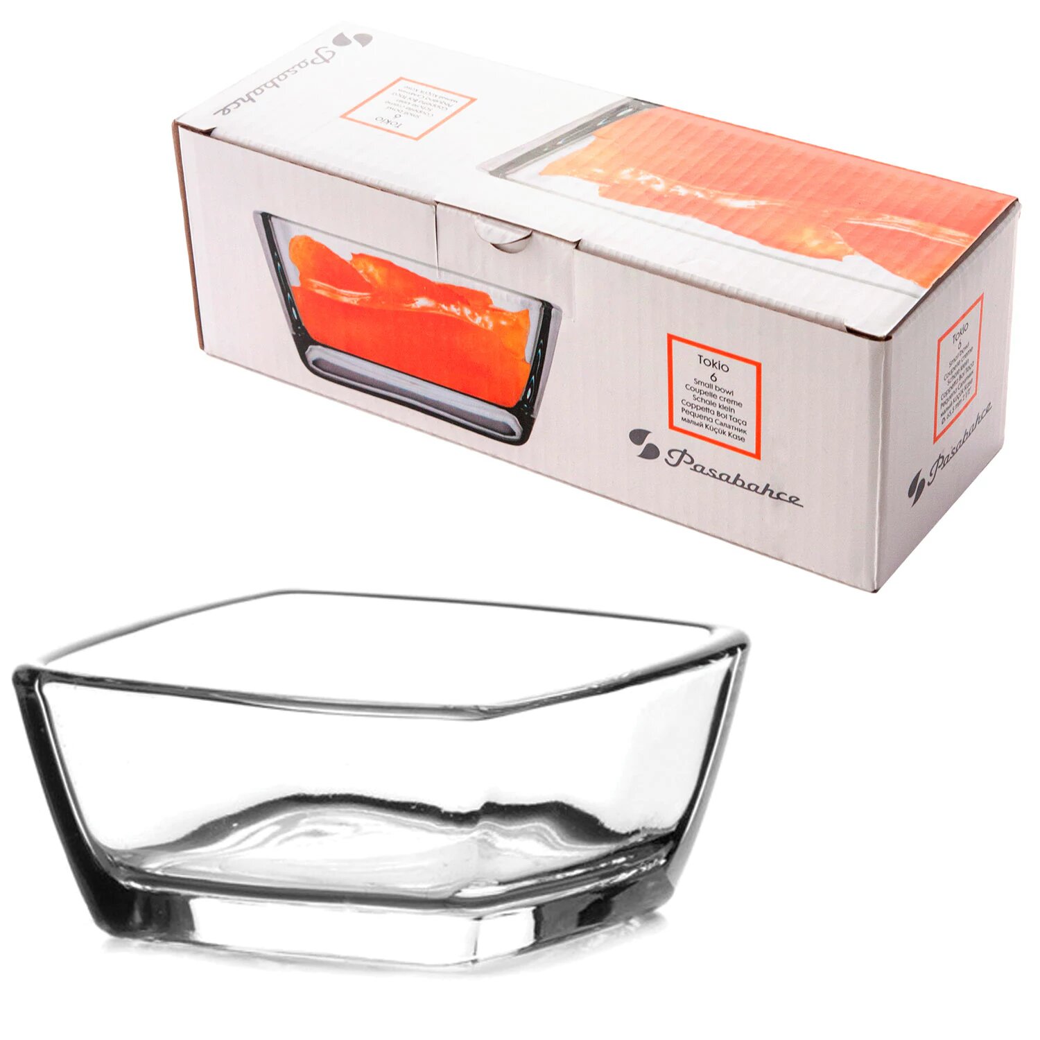 Соусник квадратный, 66 мм, комплект 6 штук, стекло, PASABAHCE "токио", фирменная подарочная упаковка, 53682