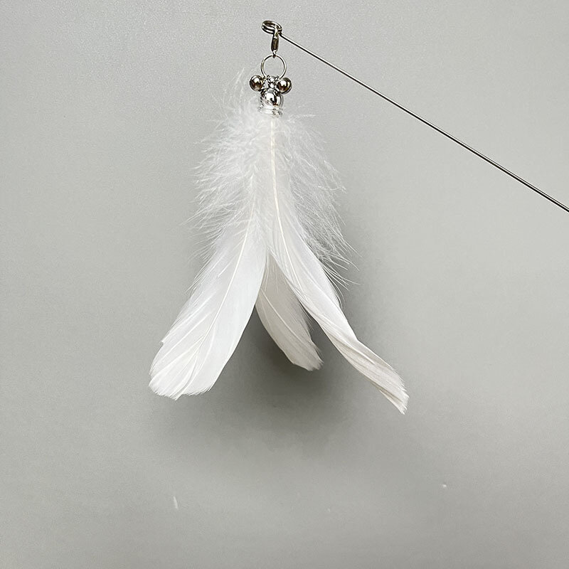 Игрушки для домашних животных Кошки Древесные кошачьи палочки Перья монохромные перья колокольчики кошачьи игрушки