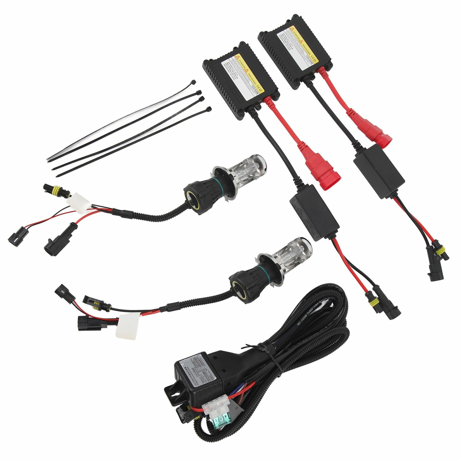 Ксеноновые фары 5500LM H4 ксеноновая лампа 55W HID ксеноновая лампа комплект для всех автомобилей DC12V 6000K белый