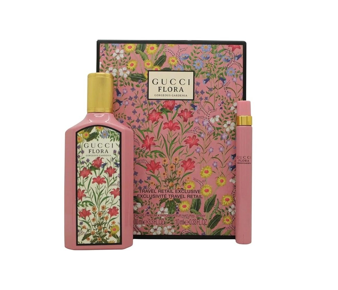 Gucci Flora Gorgeous Gardenia set 100 мл + 10 мл парфюмерная вода женская, цветочные, фруктовые