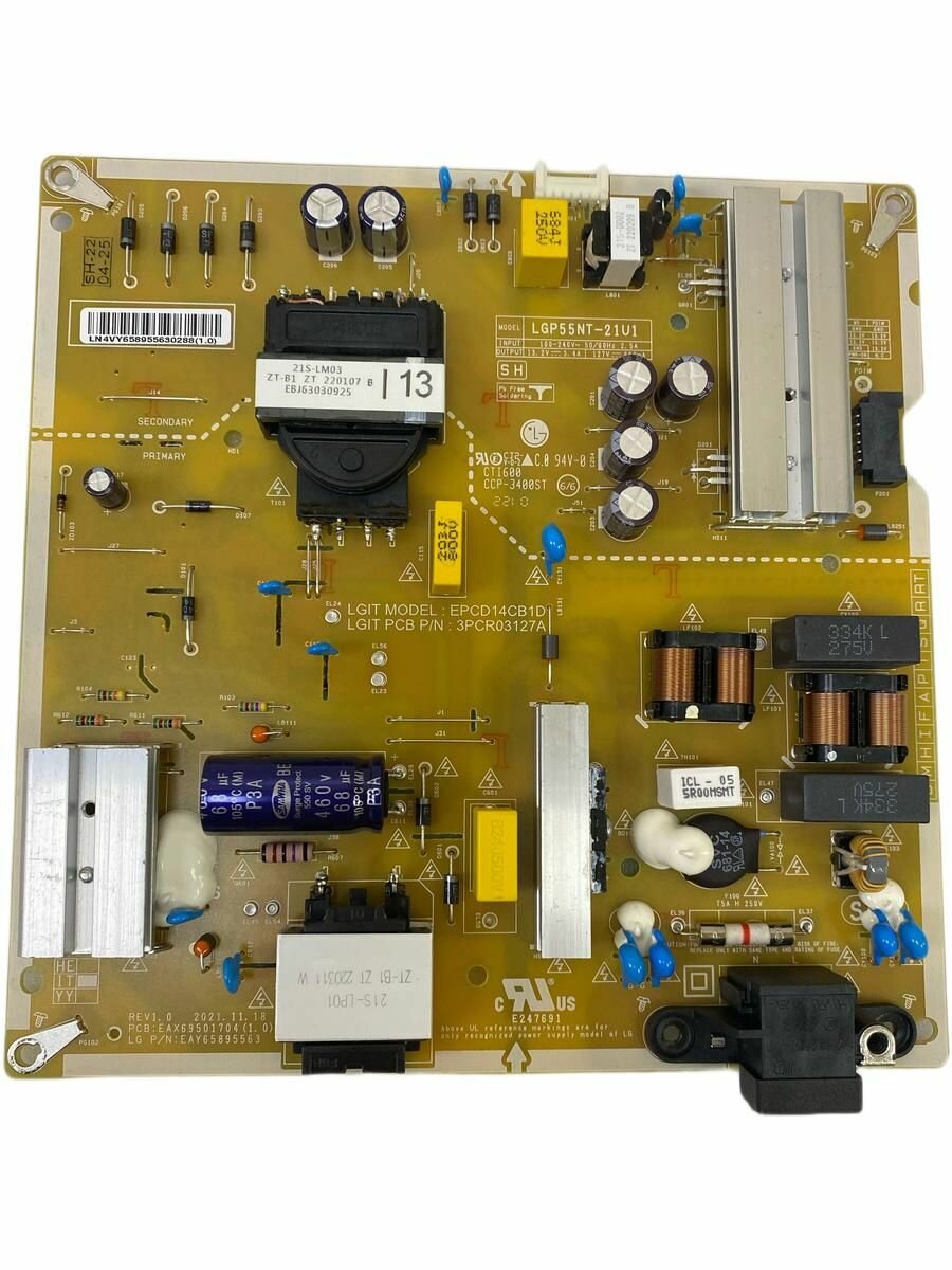 Блок питания (LGP55NT-21V1), для телевизора LG 55NANO769QA