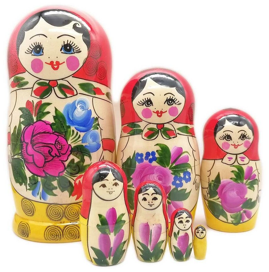Матрешка семеновская простая 7 мест 18 см.