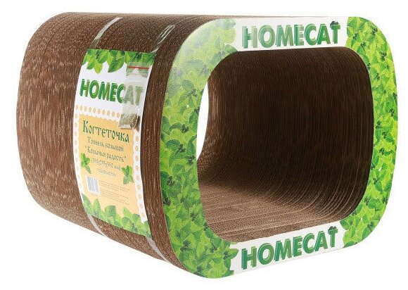 HOMECAT Кошачья радость когтеточка тоннель большой из гофрокартона, 39х29,5х35 см