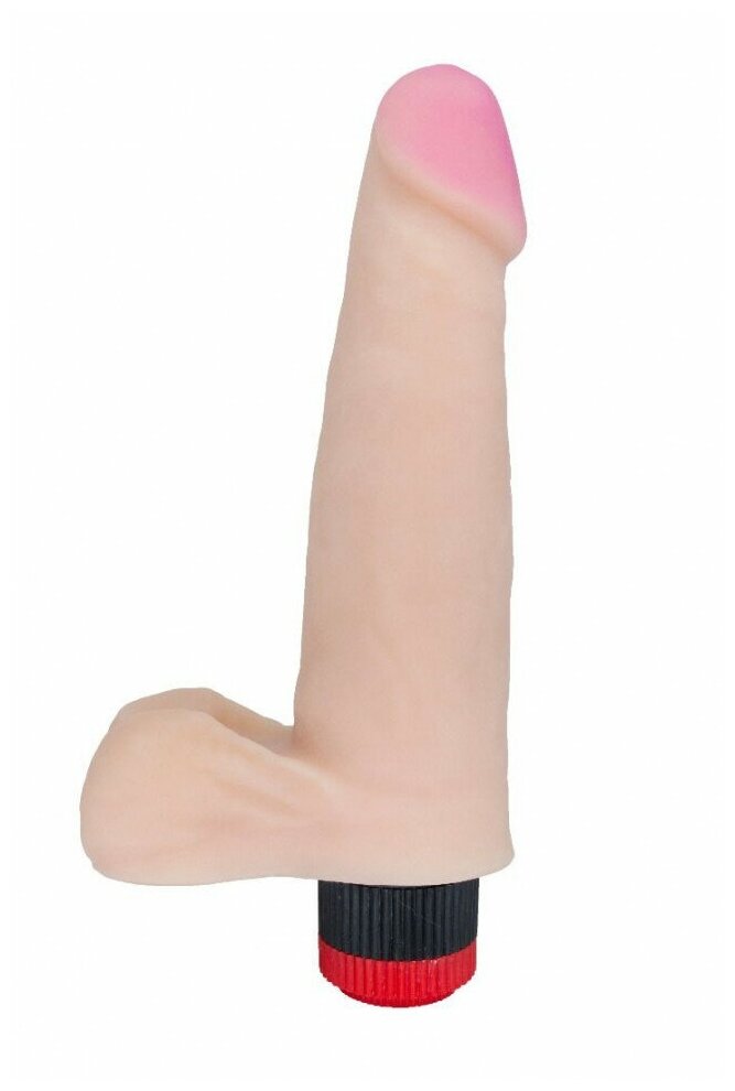 LOVETOY (А-Полимер) вибратор из неоскина 7,3" Human Copy 18,5 см 601603, телесный