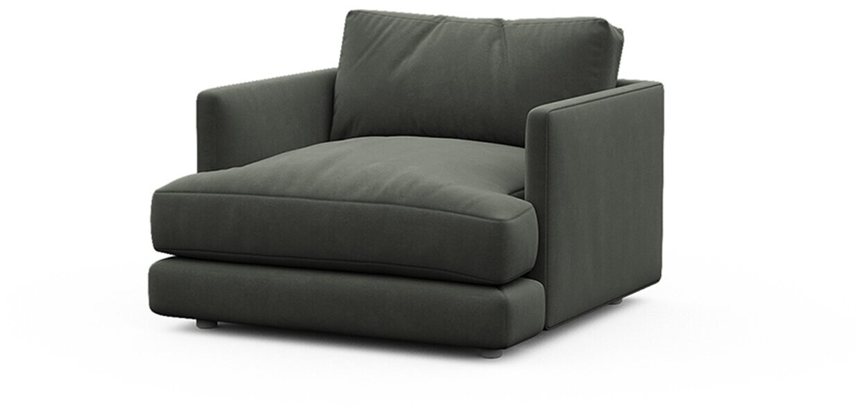 Кресло Ибица Vivaldi 37 NEW 93x93x90 см, серый Велюр, нераскладной Фиеста