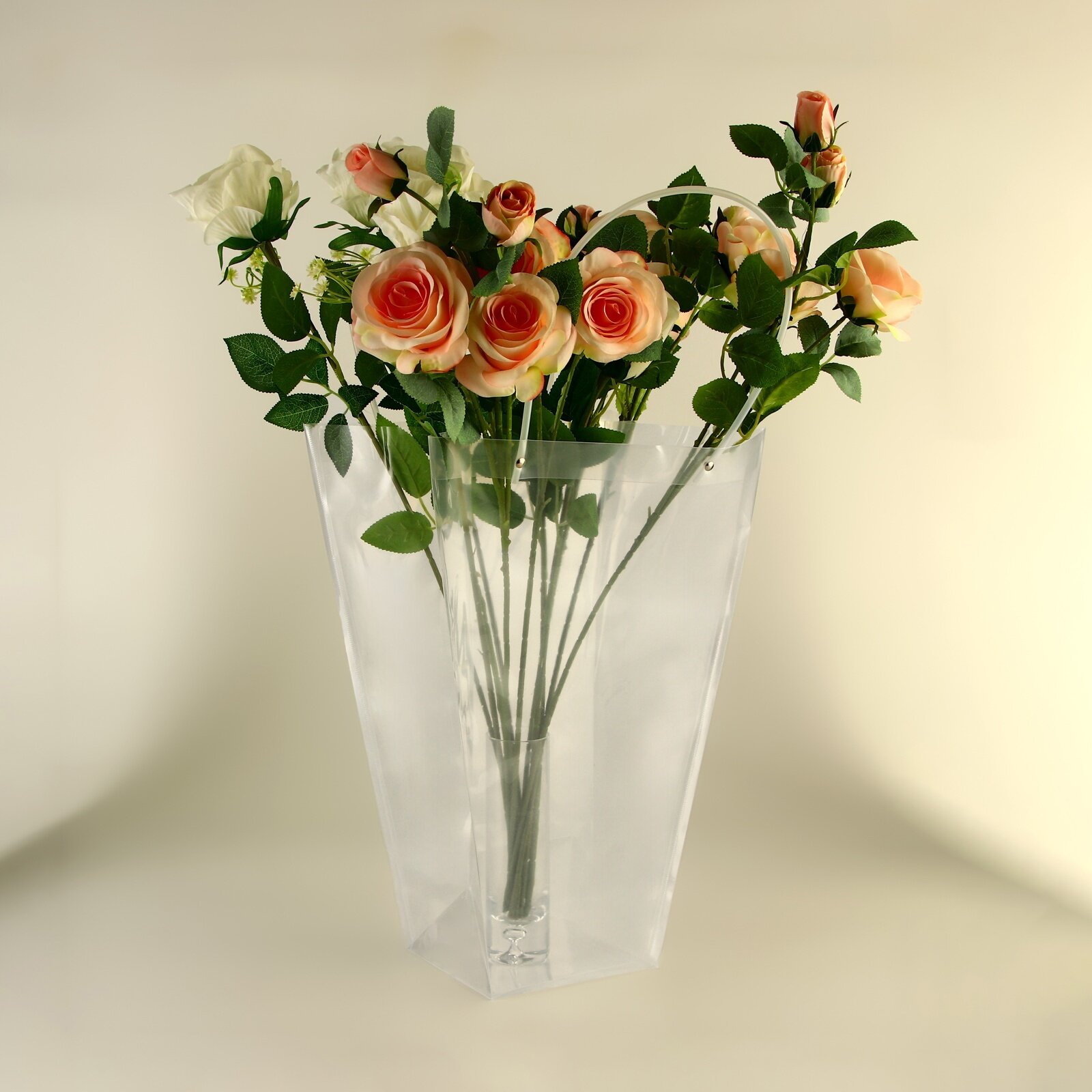 Сумка для цветов Сима-ленд, влагостойкая, прозрачная, 42,5x29x15см