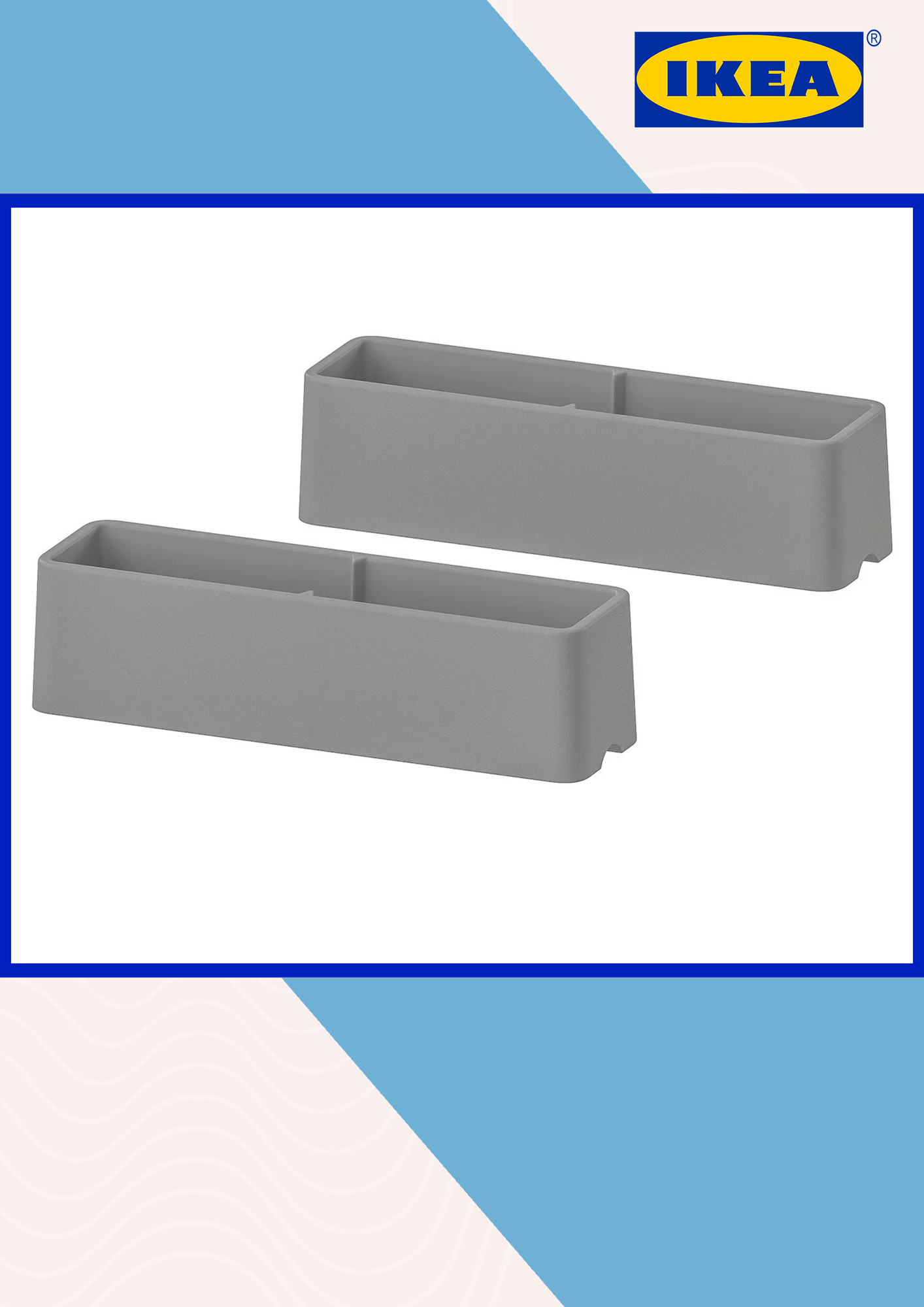 Защитная насадка для стеллажа IKEA HEJNE, влагостойкая, 4 шт