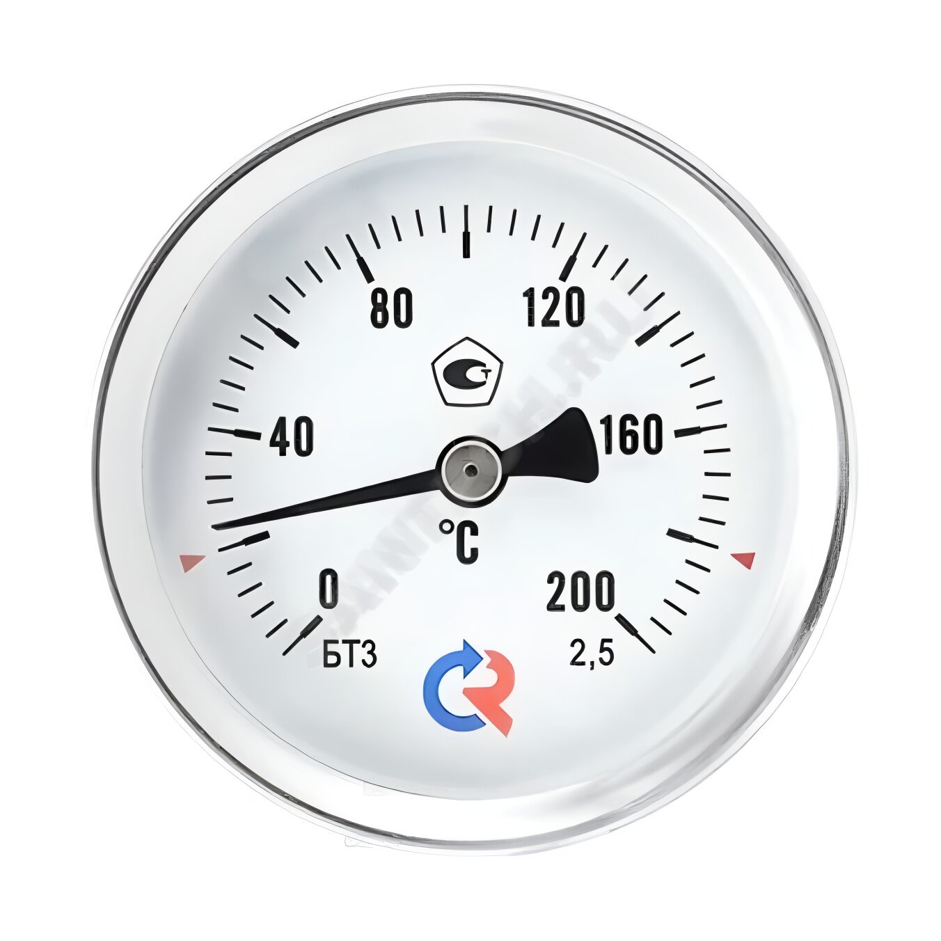 Термометр биметаллический осевой Дк63 100С L=64мм G1/2" БТ-31.211 Росма 00000002407