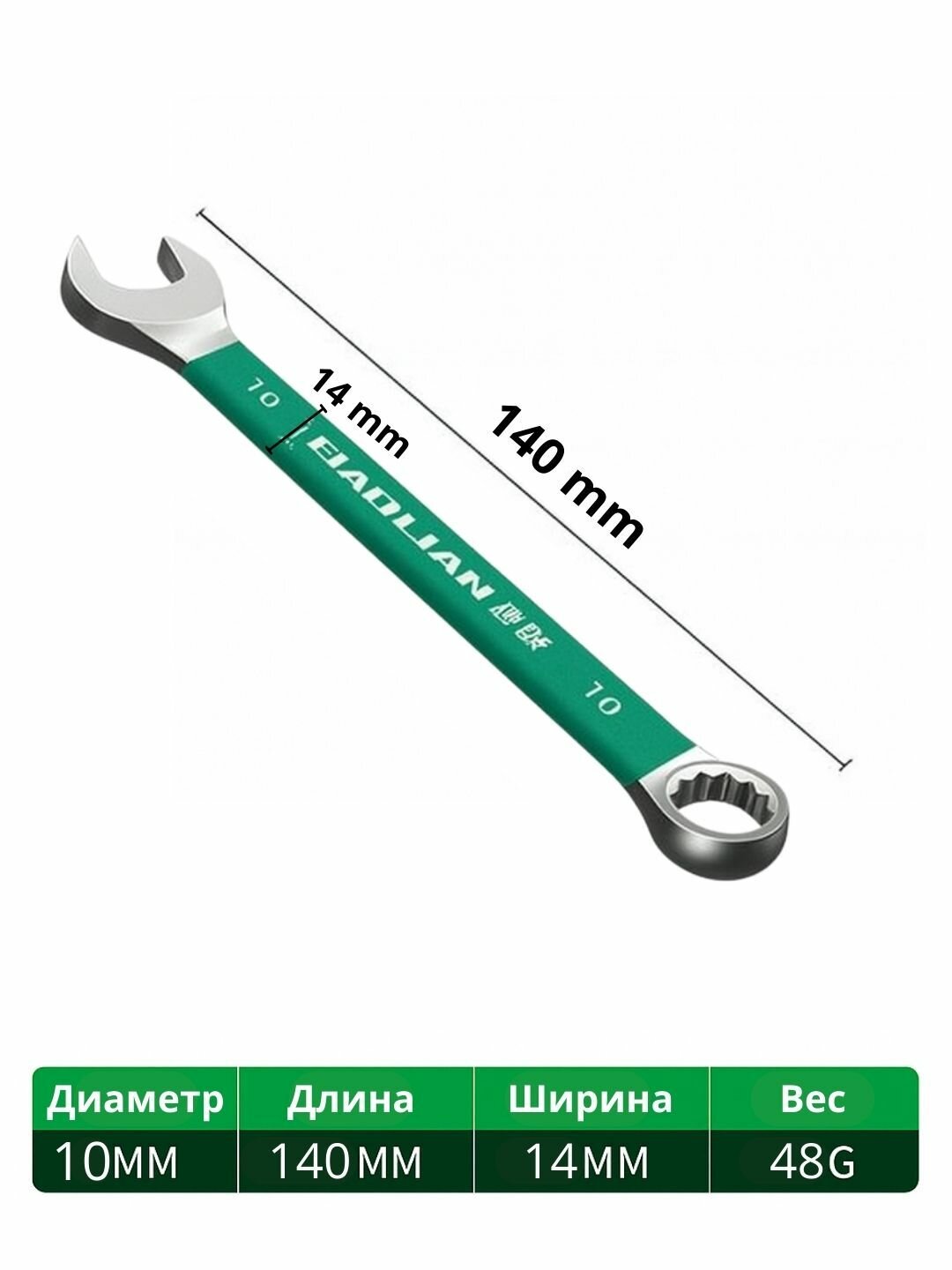 2 шт! Комбинированный гаечный ключ 10мм (СФ)