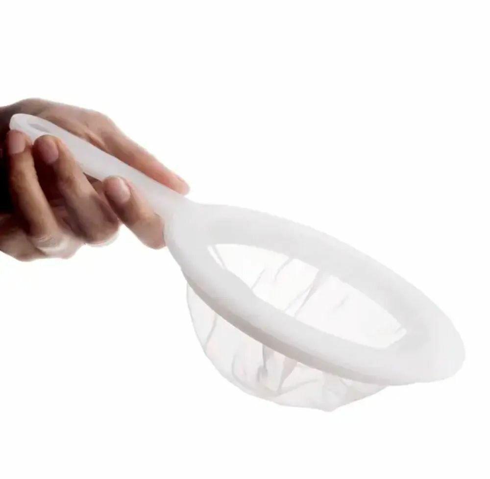 Сачок для артемии специальный, для вылова живого корма из культиватора, нейлоновая сетка с мелкой ячейкой