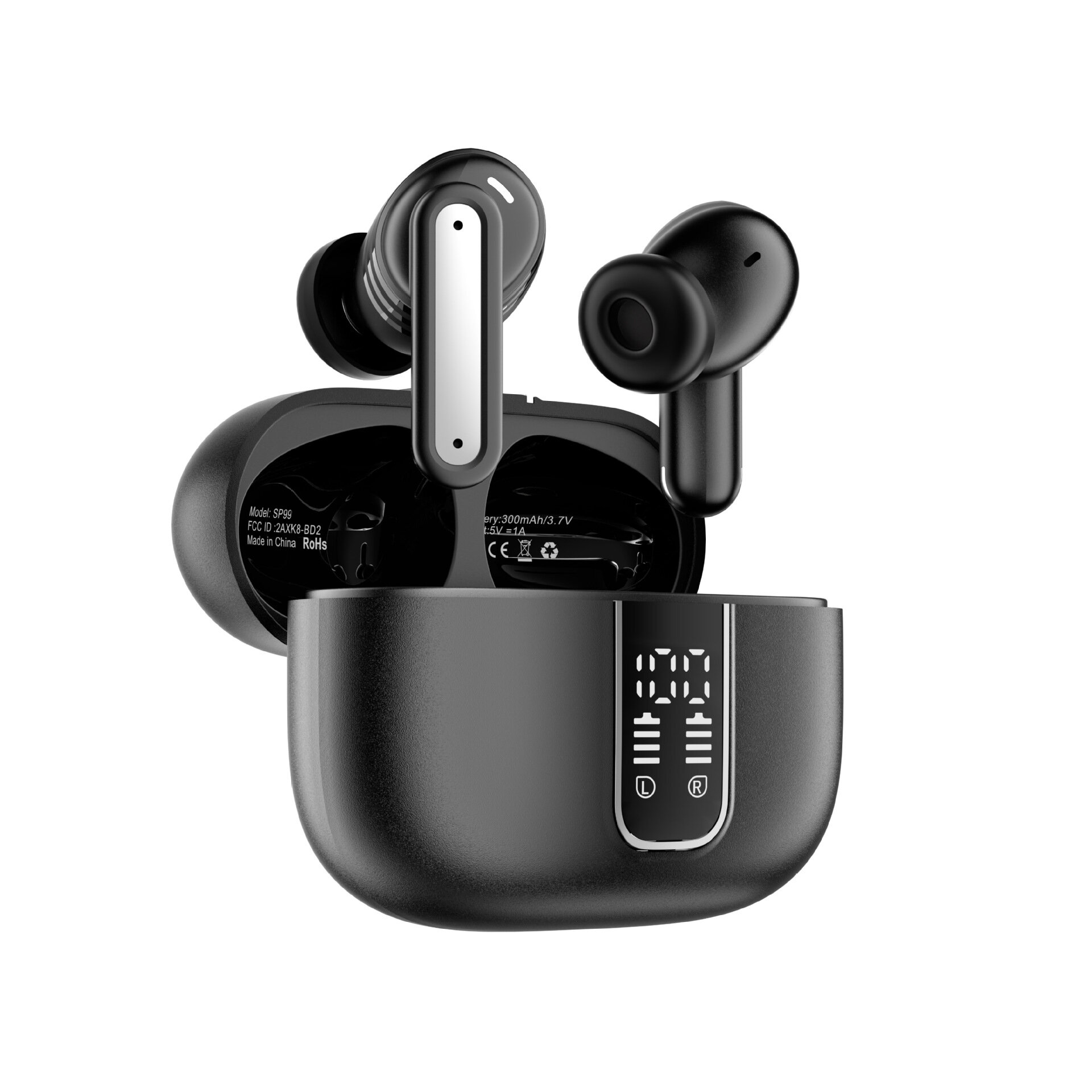 Наушники Bluetooth YM Mall TWS M240 сенсорный контроль дисплей батареи ANC шумоподавление