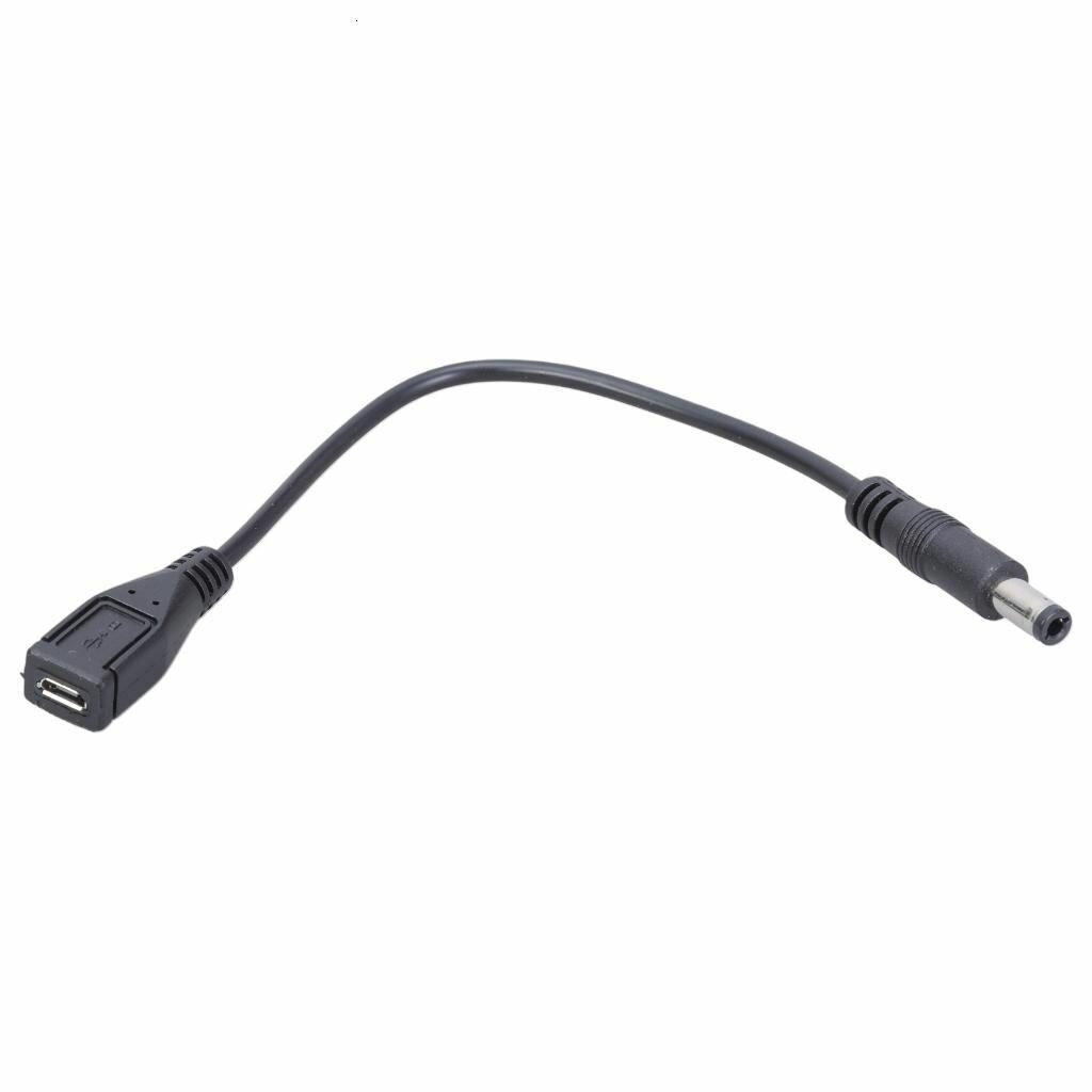 5VDC удлинитель питания MicroUSB to 5525 22AWG 3A, адаптер 0.2 м