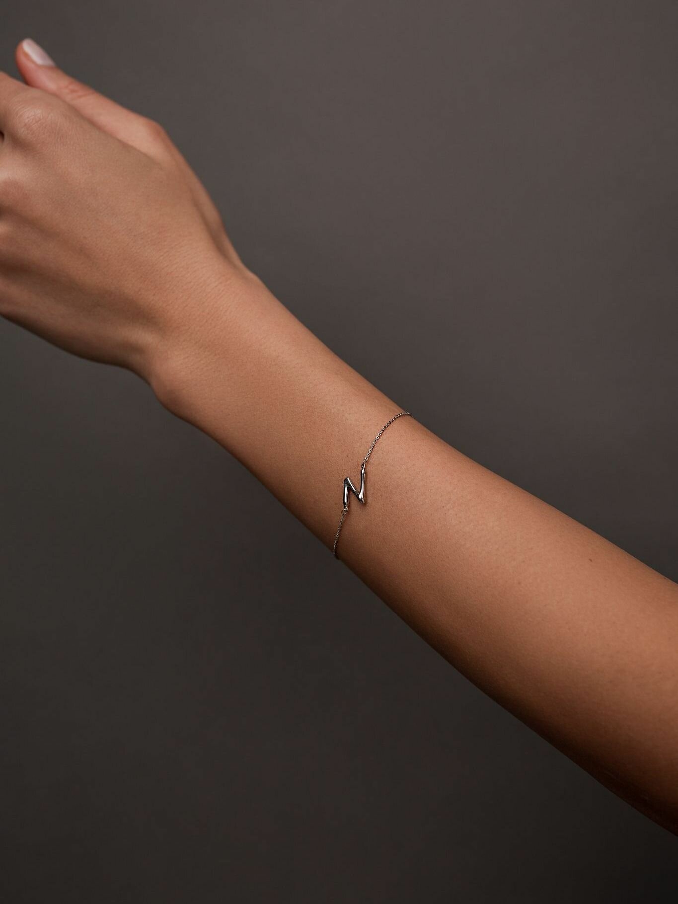 Браслет-цепочка, серебро, 925 проба, родирование