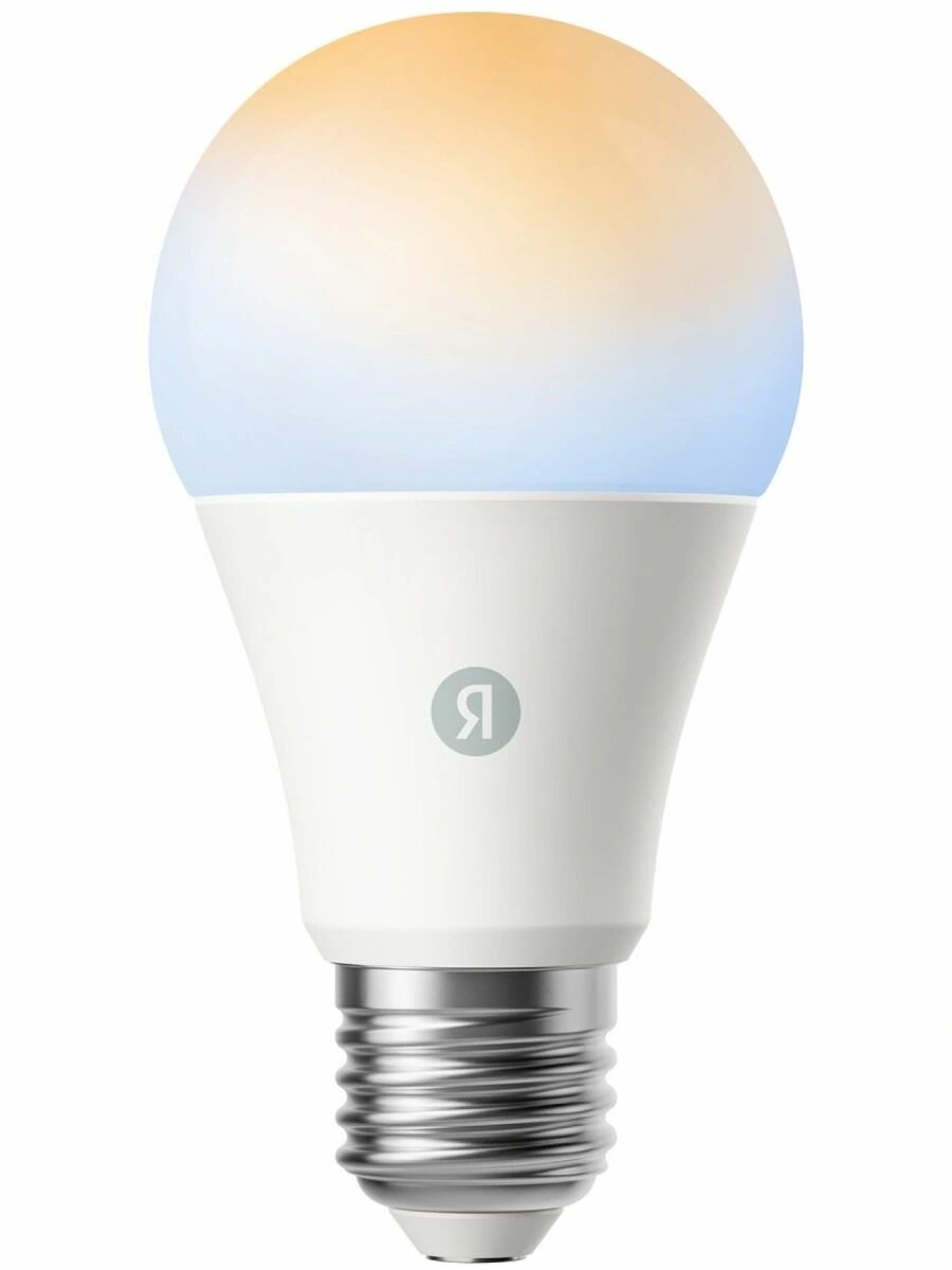 Умная лампа яндекс YNDX-00551 E27 белая 9Вт 806lm Wi-Fi