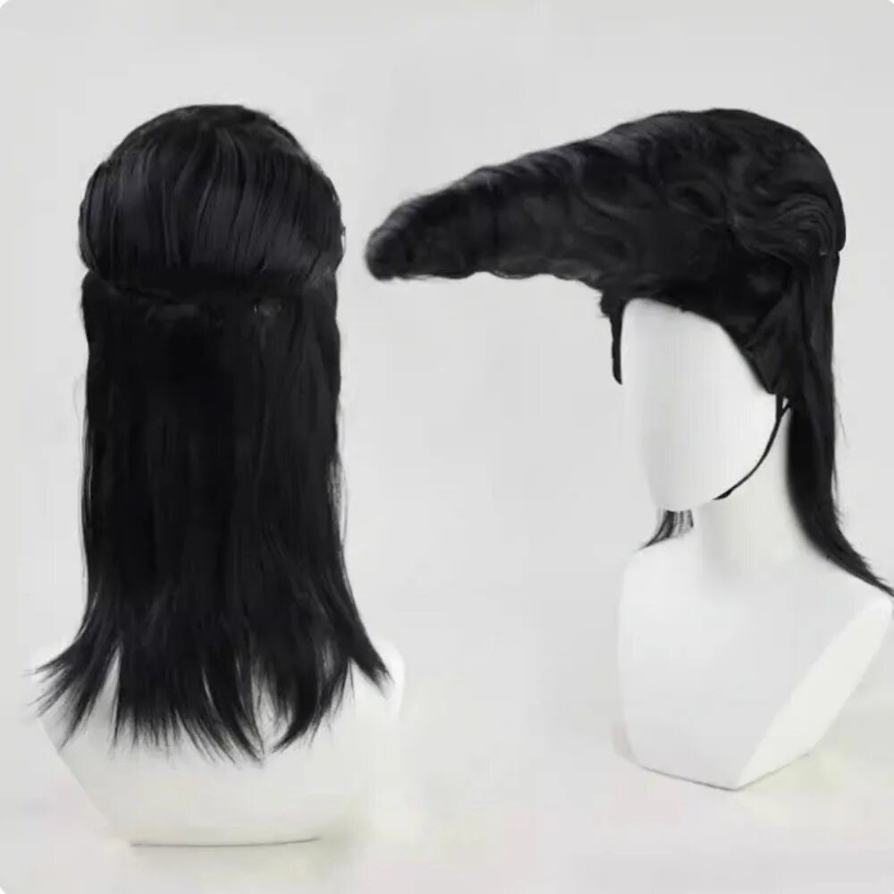 Парик Danganronpa Mondo Owada коричнево-черный помпадур термостойкий синтетический Черный, Wigs B