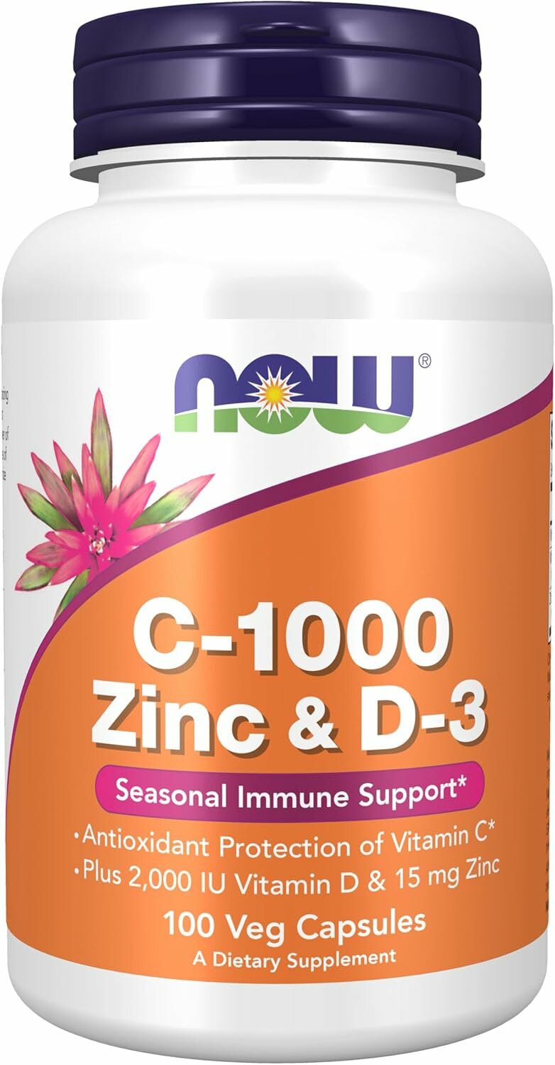 Now Vitamin C-1000 Zinc & D3, 100 капс.