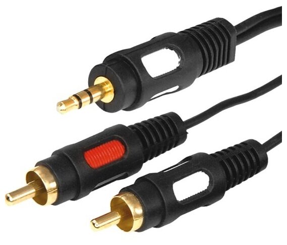 Кабель Rexant Стерео 3.5 мм - 2 RCA, серия Gold, длина 1.5 м