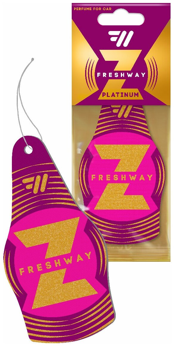 Ароматизатор воздуха "Fresh Way Z-fresh Dry - Platinum" на бумажной основе подвесной Платина ZF05