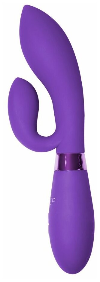 Indeep Gina, фиолетовый — вагинально-клиторальный вибратор из силикона, 20×3.3 см