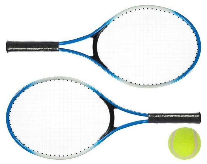 Ракетки для большого тенниса с мячом, детские, цвет синий