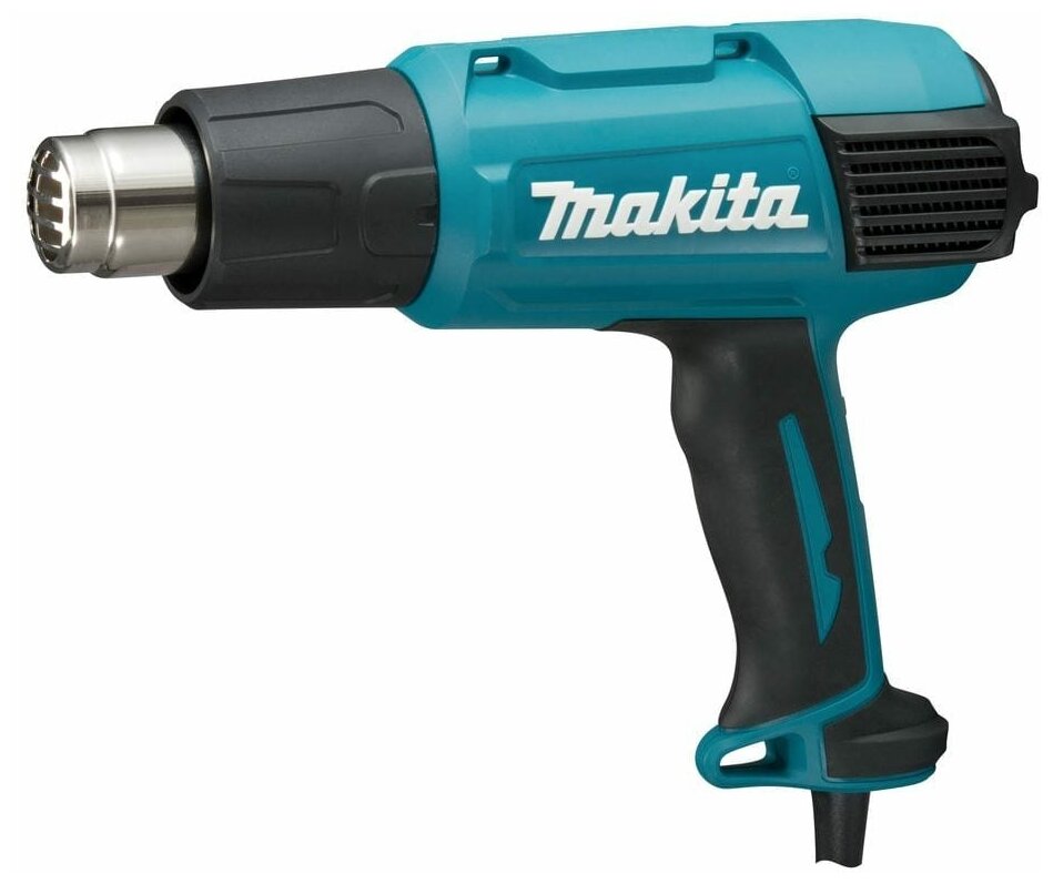 Строительный фен Makita HG 6031 VK (1800 Вт, 50-600*C, 250/500л/мин, 4 насадки, 0,67 кг, кейс)