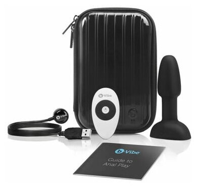 27477 B-Vibe Rimming Petite, черная. Анальная пробка с ротацией