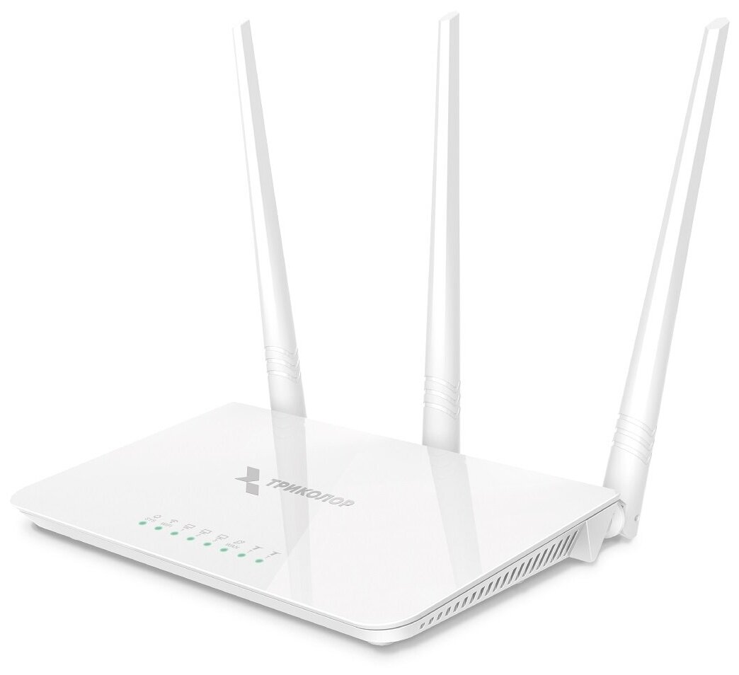 Маршрутизатор Триколор TR-router-01, Wi-Fi, 300 Мб/с, 100 Мб/c, 2,4 ГГц, 3 LAN