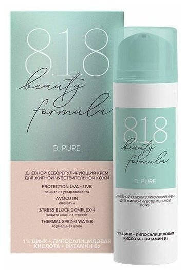 Крем для жирной чувствительной кожи себорегулирующий дневной Estiqe 8.1.8 Beauty formula 50мл